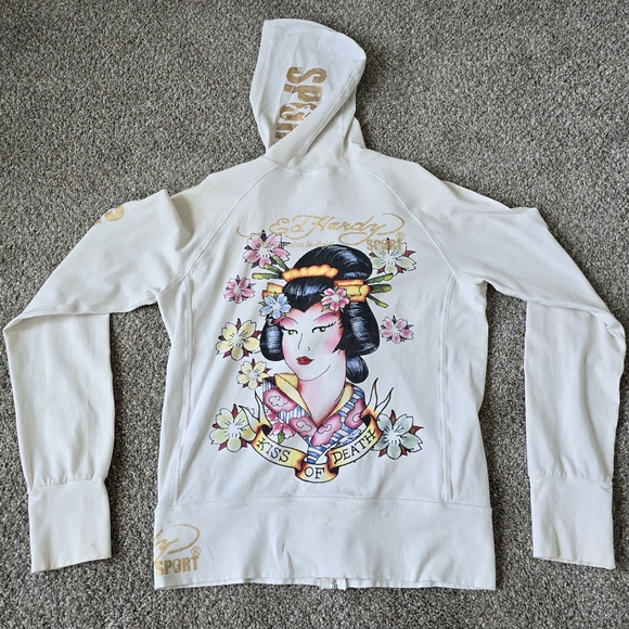 Ed Hardy | Jackets & Coats | Vintage Ed Hardy By Christian Audigier ...